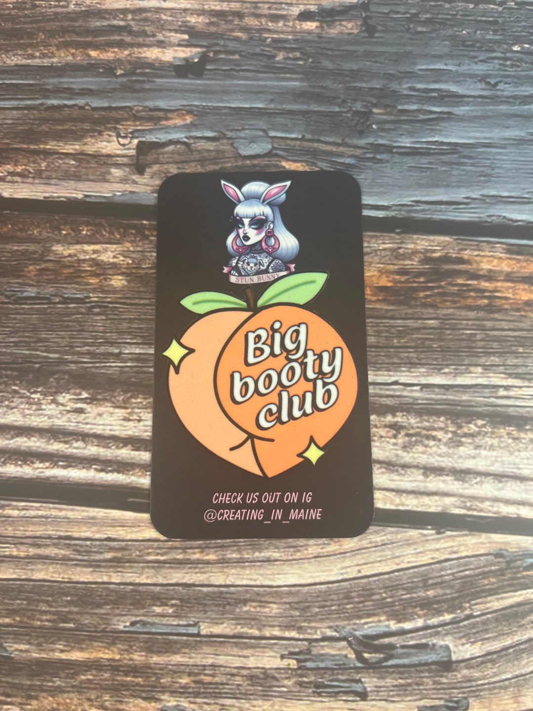 Big Booty Club Pin, Club Pin, Wood Pins - Etsy