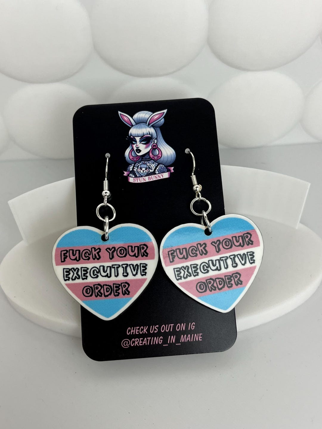 Trans Rights Statement Earrings - Protest Jewelry, LGBTQ+ Pride ...