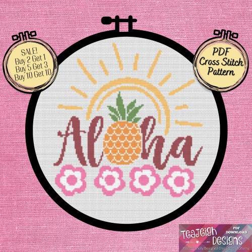 Aloha Cross Stitch Pattern Instant Download - Etsy