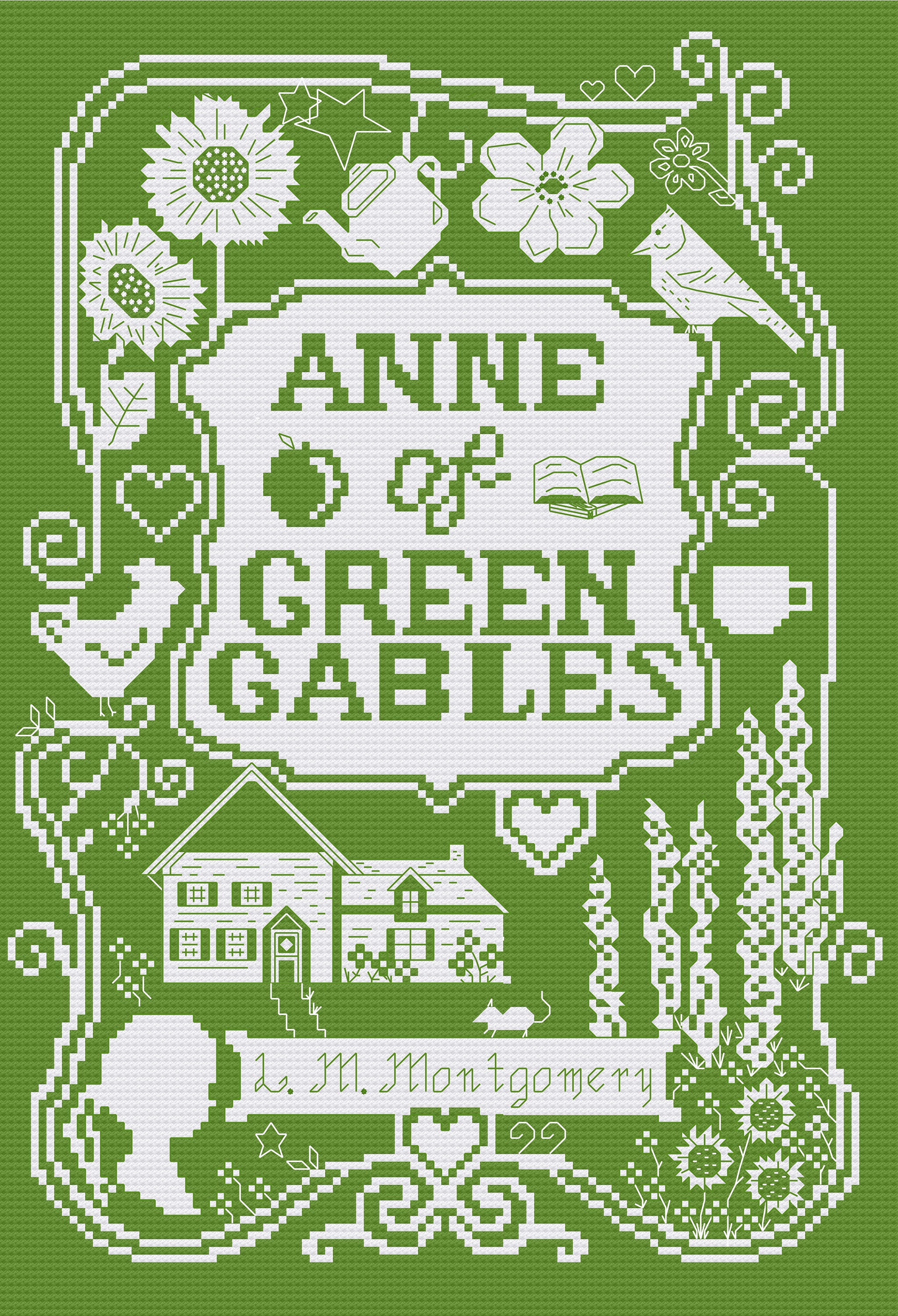 Anne of Green Gables Book Cover Cross Stitch Pattern PDF Buy | Etsy