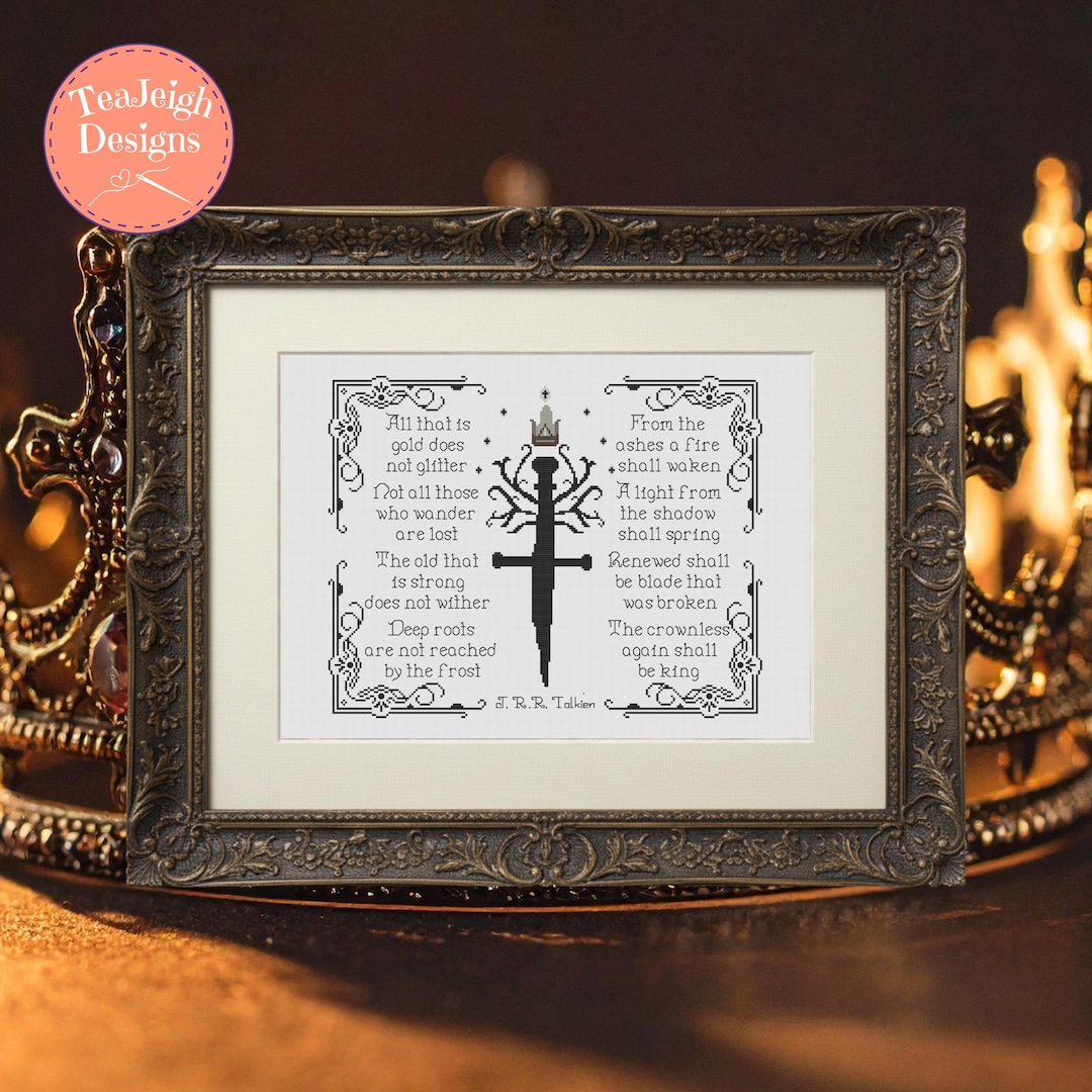 Not All Those Who Wander Are Lost Cross Stitch Pattern - Full Poem ...