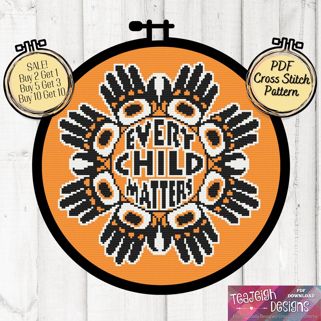 Every Child Matters Easy Cross Stitch Pattern - Printable and Pattern ...