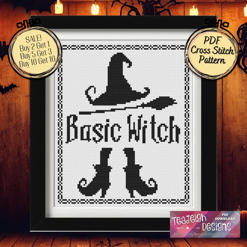 Witch Cross Stitch - Etsy