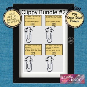 Clippy Meme Cross Stitch Patterns - Bundle #2 - Printable and Pattern ...
