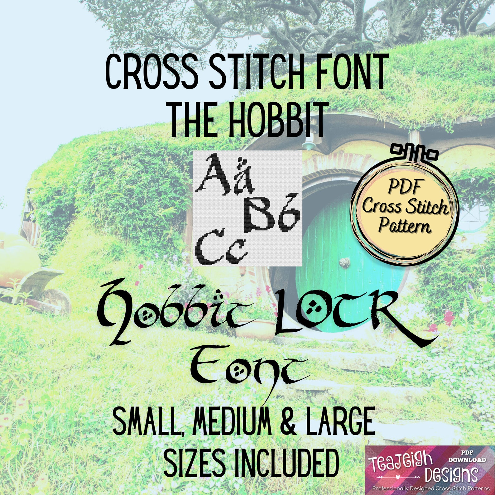 LOTR Hobbit Cross Stitch Font – Bilbo's Handwriting (PDF Pattern) - Etsy