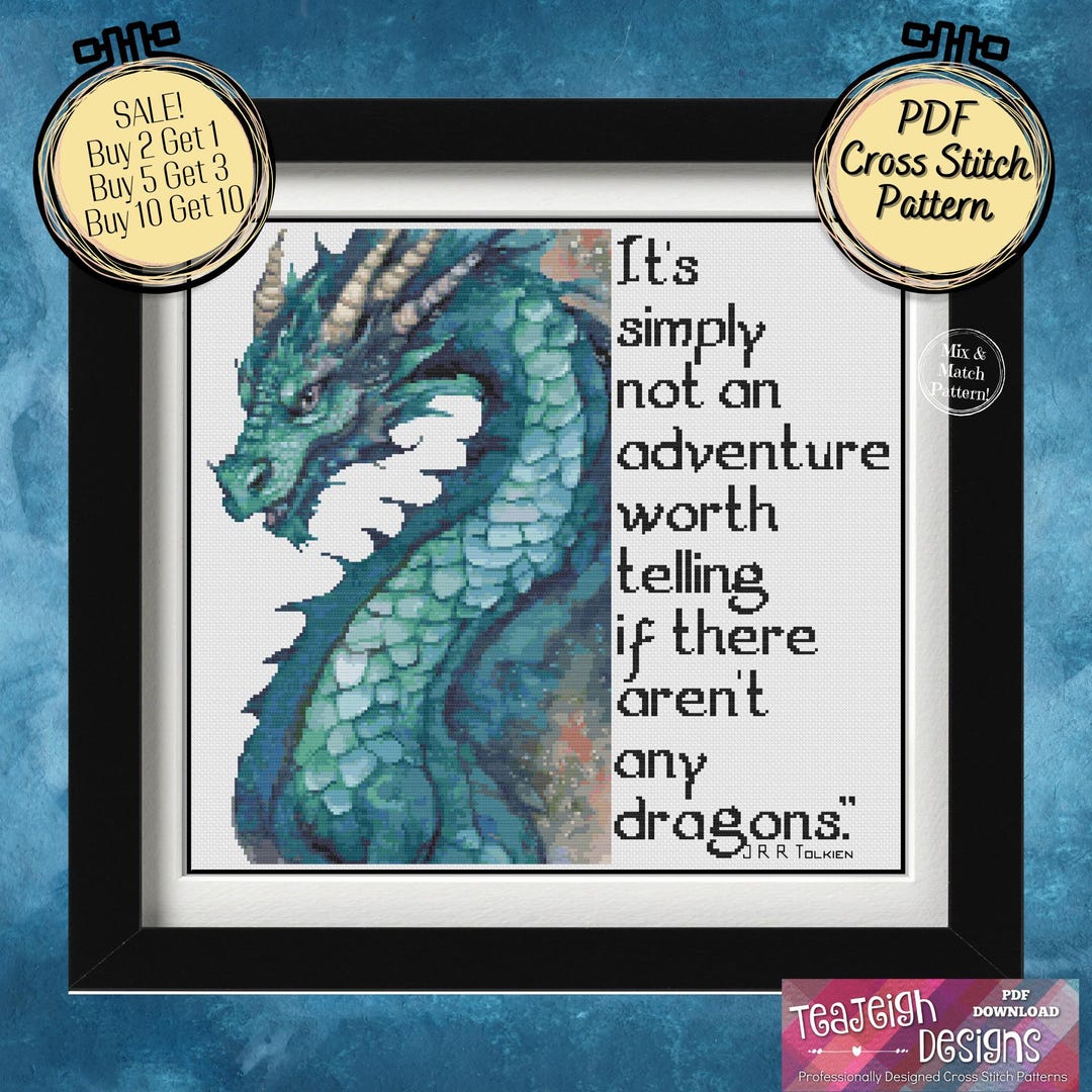 Smaug Cross Stitch Pattern - It's Simply Not an Adventure Worth Telling ...