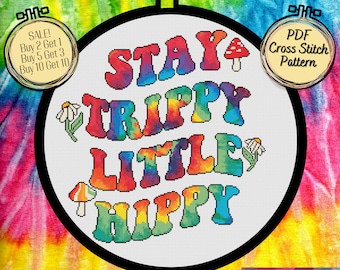 Trippy Cross Stitch - Etsy