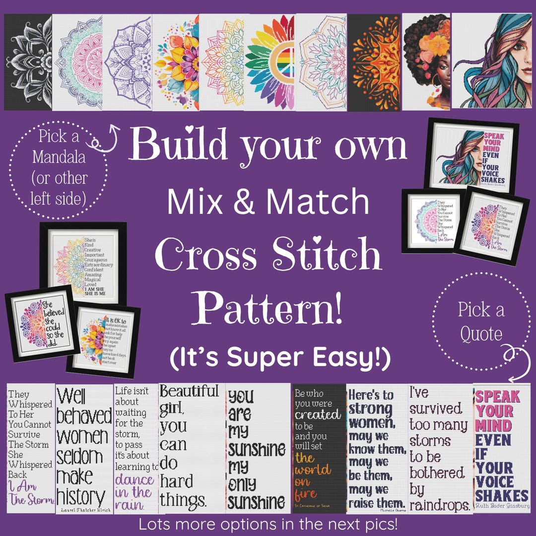 Custom Mandala Cross Stitch Pattern - Design Your Own Cross Stitch ...
