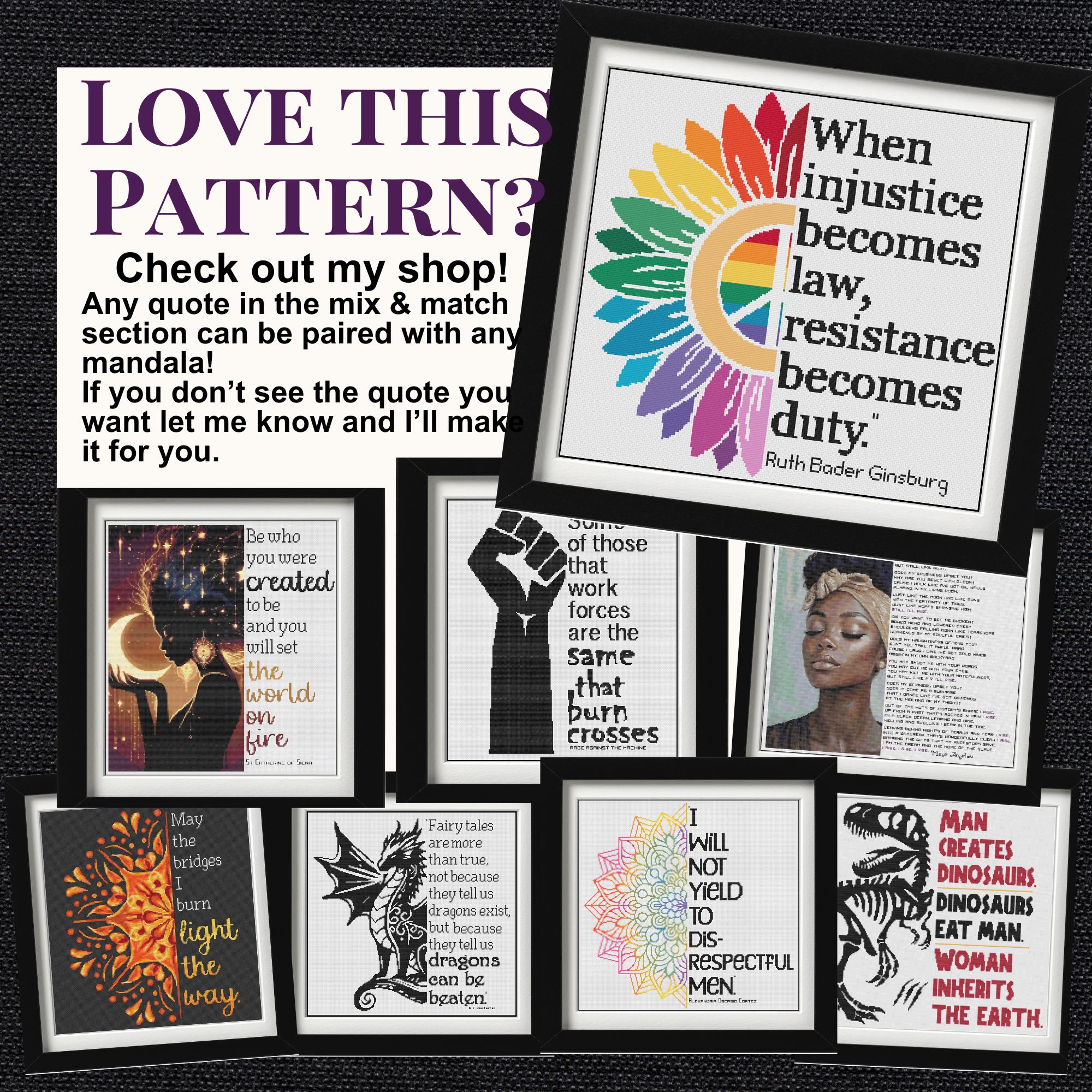 When Injustice Becomes Law Resistance Becomes Duty Cross Stitch Pattern ...