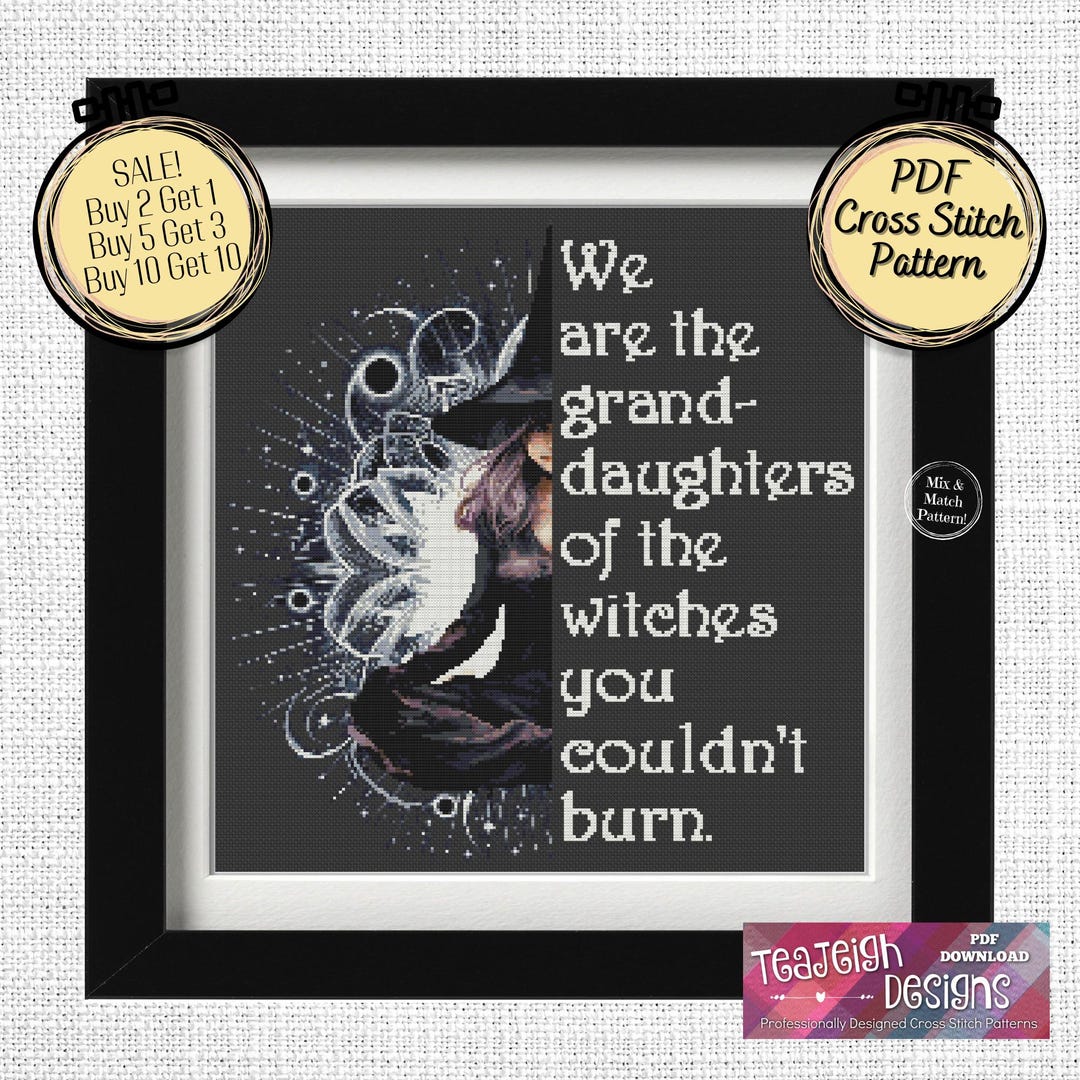 Celestial Witch Cross Stitch Pattern - the Witches You Couldn't Burn ...