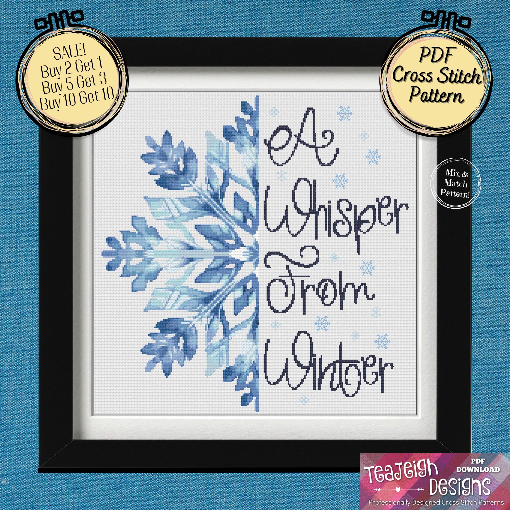 Beautiful Snowflake Cross Stitch Pattern - A Whisper From Winter ...