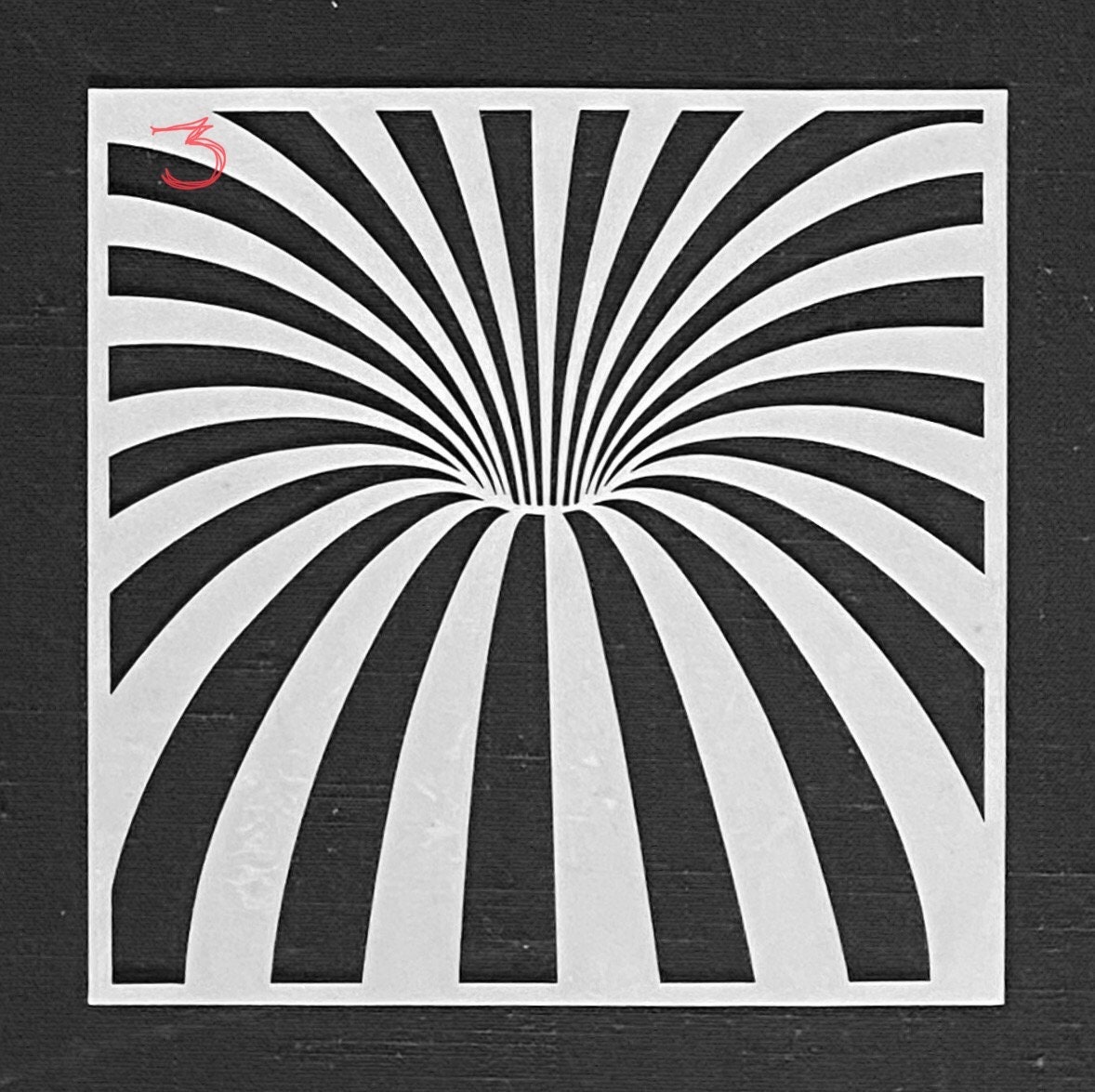 6 Op Art Stencils 5 Different Dimensional Mixed Media - Etsy