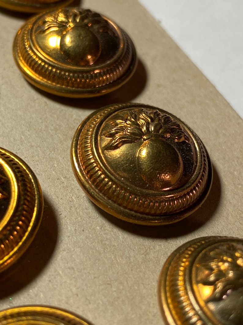 Maurice Bourdon French Buttons, 2 Choices, Pompier Fireman Star Wings 1 ...