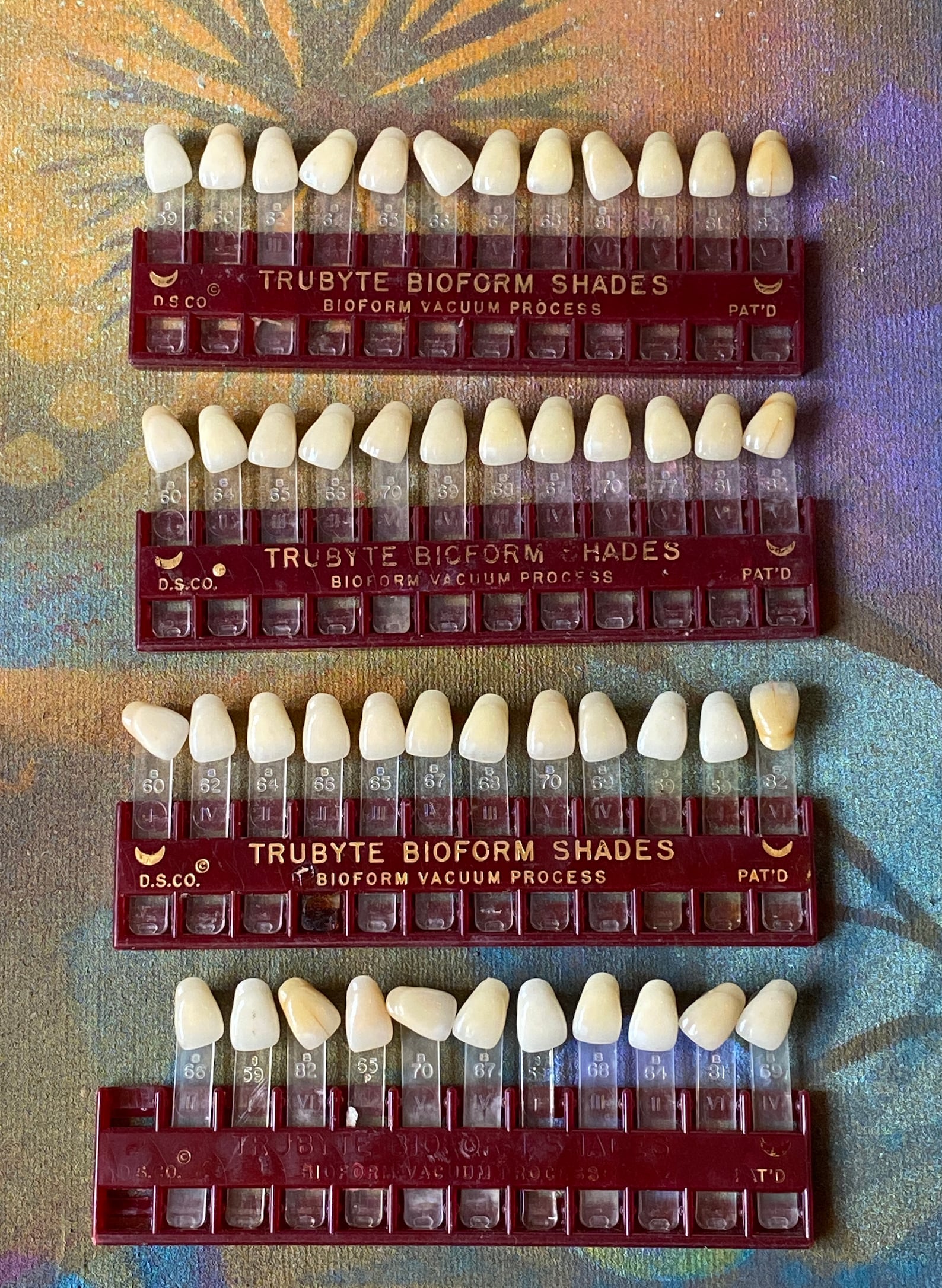 1 Vintage Tooth Color Chart Shade Guide Jewelry Components - Etsy UK