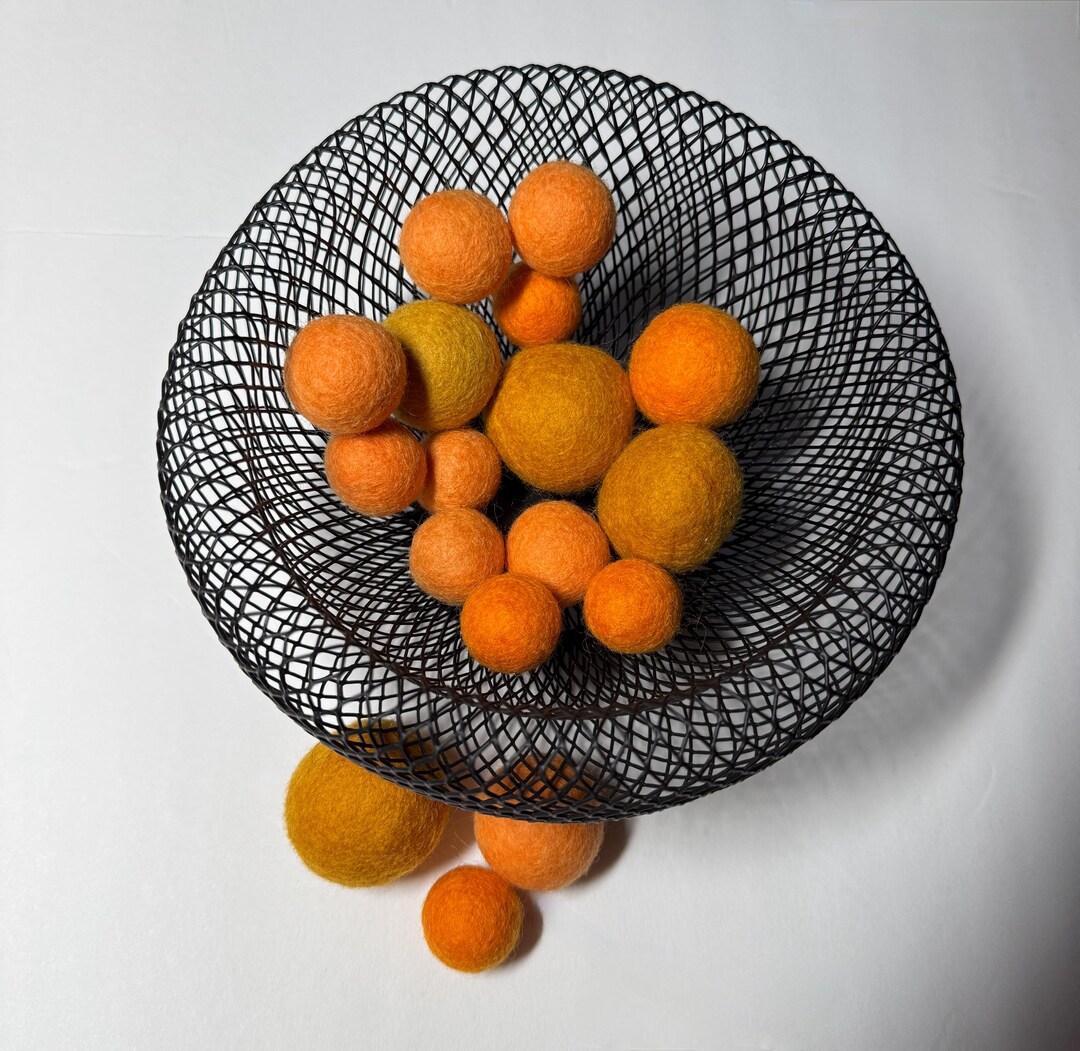 Hand Felted Wool Ball Lot ~ Cheeto Orange! 3/4"- 1.5" - Etsy