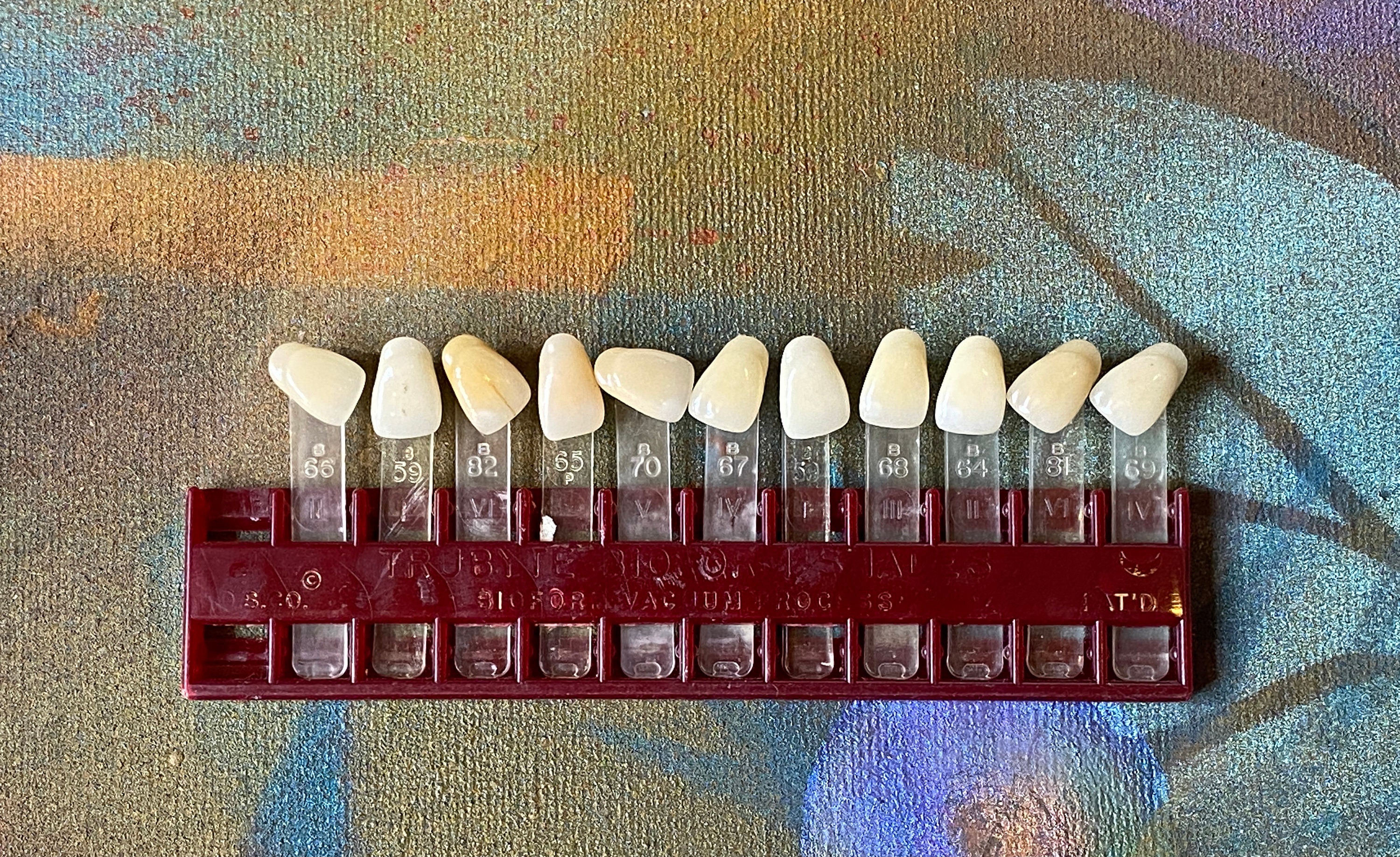 1 Vintage Tooth Color Chart Shade Guide Jewelry Components - Etsy UK