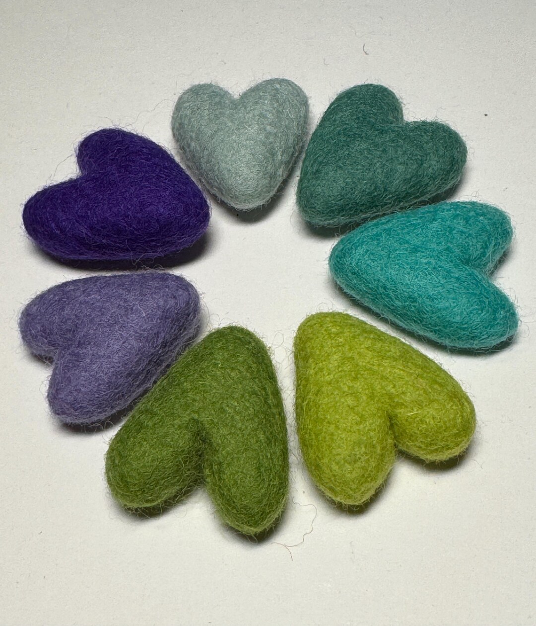 Hand Felted Wool Hearts~ Several Colors~ 1 3/4" X 1 1/2" - Etsy