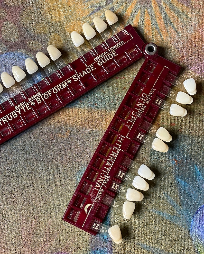 Vintage Foldable Tooth Color Chart Shade Guide Jewelry - Etsy