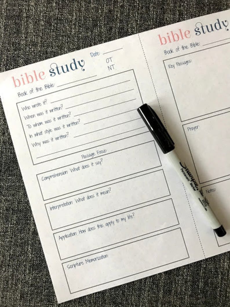 Bullet Journal Bible Study Printable PDF - Etsy