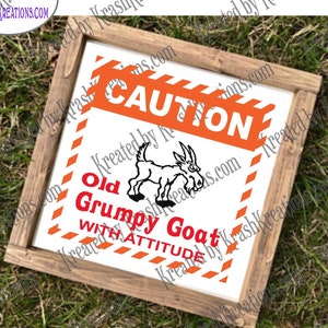 Old Grumpy Goat With Attitude SVG Cut File - Etsy