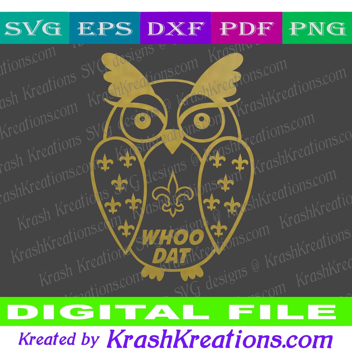 Owl WHOO DAT SVG Digital File, Saints Owl, Saints Svg - Etsy
