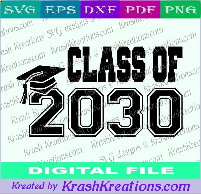 Class of 2030 SVG File, Class of 2030 DIY Shirt Design - Etsy