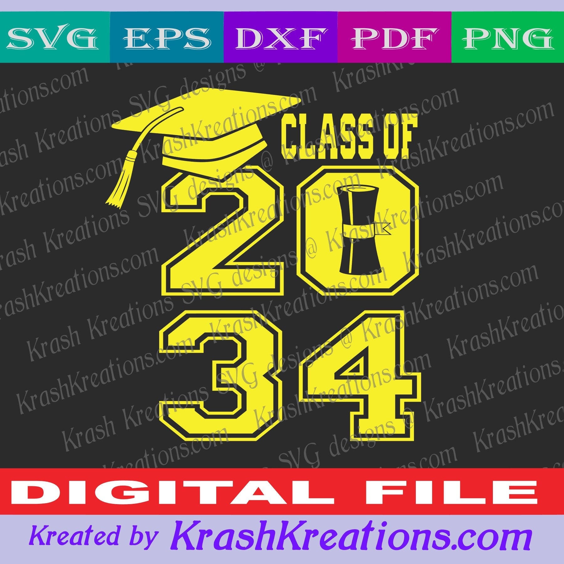 Class of 2034 design 5 SVG file Senior 2034 Class of 2034 | Etsy