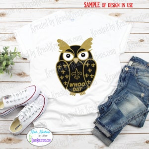 Owl WHOO DAT SVG Digital File, Saints Owl, Saints Svg - Etsy