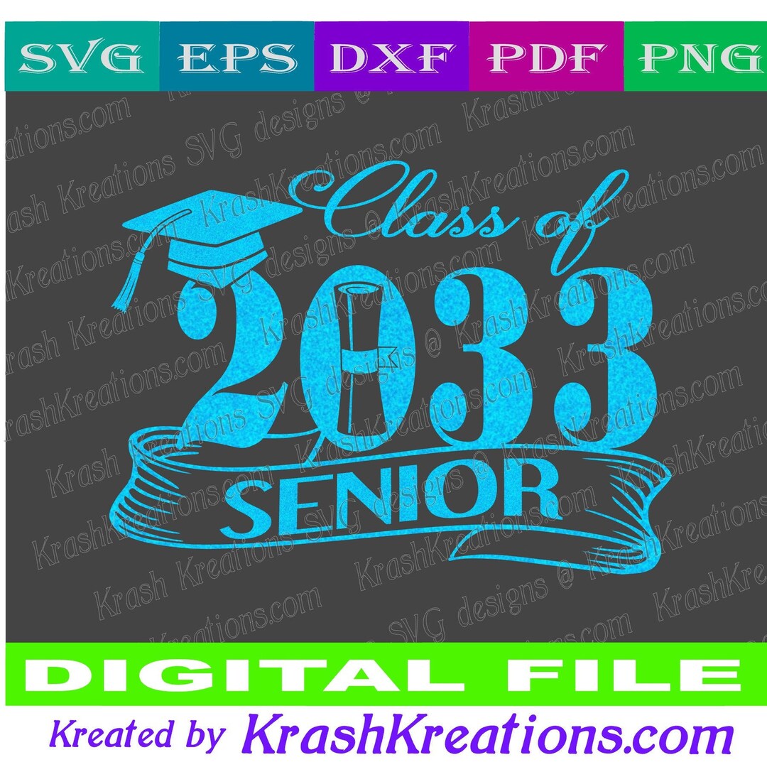 Class of 2033 SVG File, Class of 2033 Senior Design 1 - Etsy