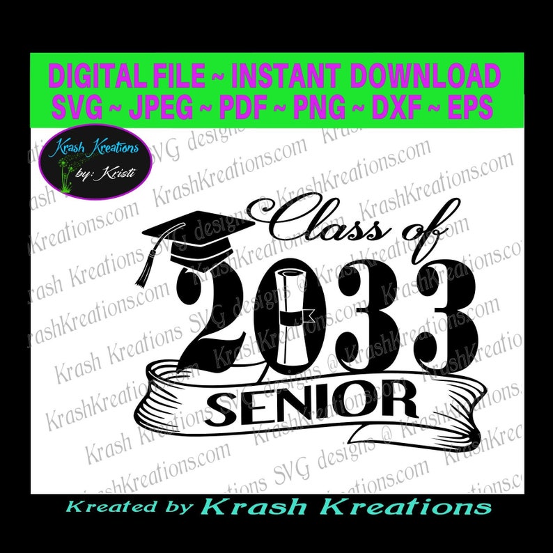Class of 2033 SVG File, Class of 2033 Senior Design 1 - Etsy