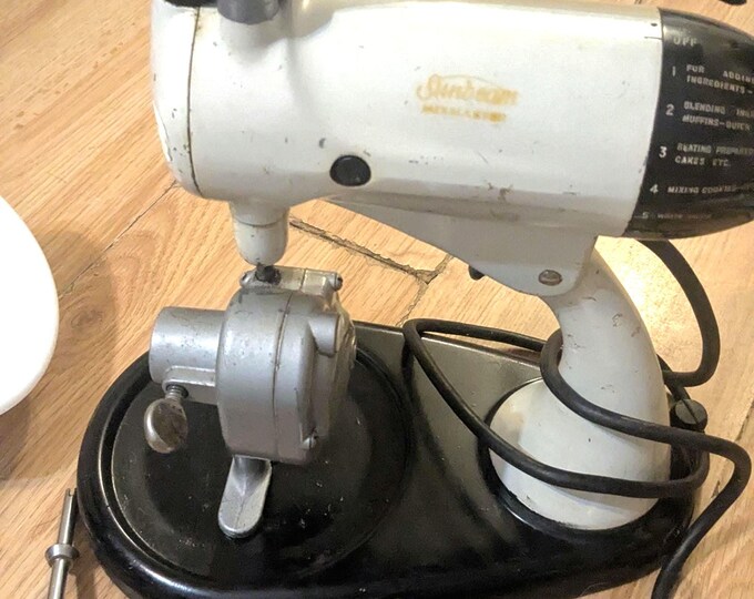 Vintage Sunbeam Mix Master Meat Grinder and Mixer With Attachments ...