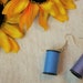 Mini Spool of Thread From Hotel Sewing Kit Earrings random Colors hook ...