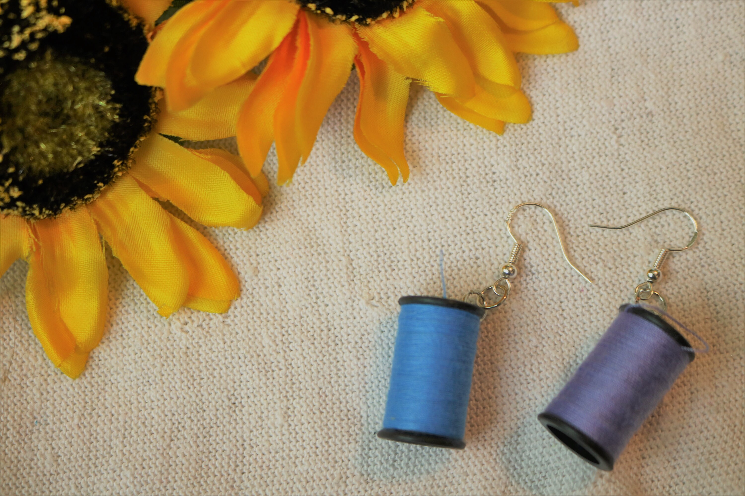 Mini Spool of Thread From Hotel Sewing Kit Earrings random | Etsy