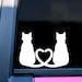 Cat Heart Car Decal, Cat Mom Decal, Cat Lover Decal, Cat Love Vinyl ...