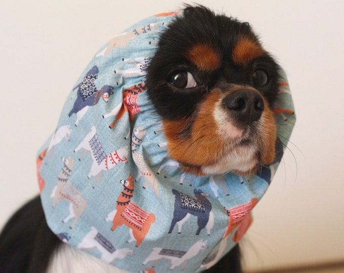 Llama Dog Snood Cotton Pet Snood Cavalier King Charles Spaniel Snood ...