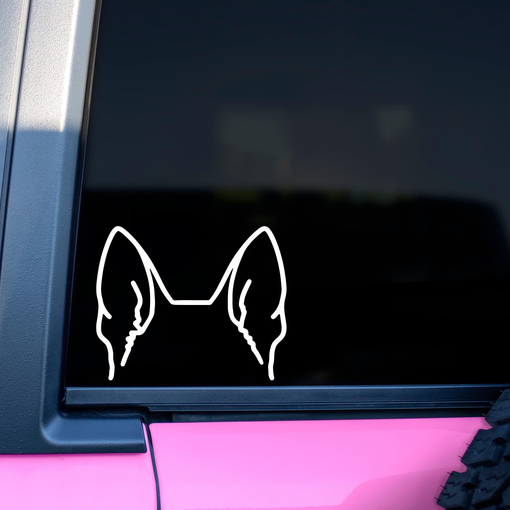German Shepherd Ears Vinyl Decal, German Shepherd Ears Car Decal, GSD ...
