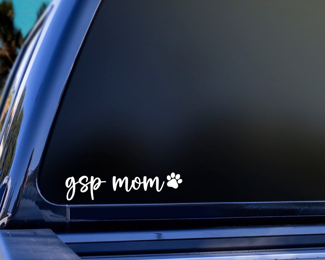 GSP Mom Vinyl Decal, German Shorthaired Pointer Car Decal, GSP Gift ...