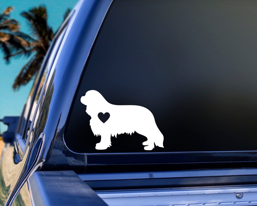 Cavalier King Charles Spaniel Heart Vinyl Decal, Cavalier Decal ...