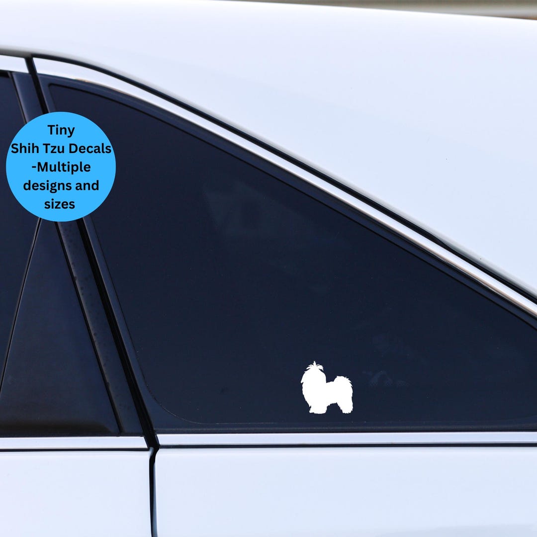 Tiny Shih Tzu Car Decal, Mini Shih Tzu Decal, Easter Egg Decal, Hidden ...