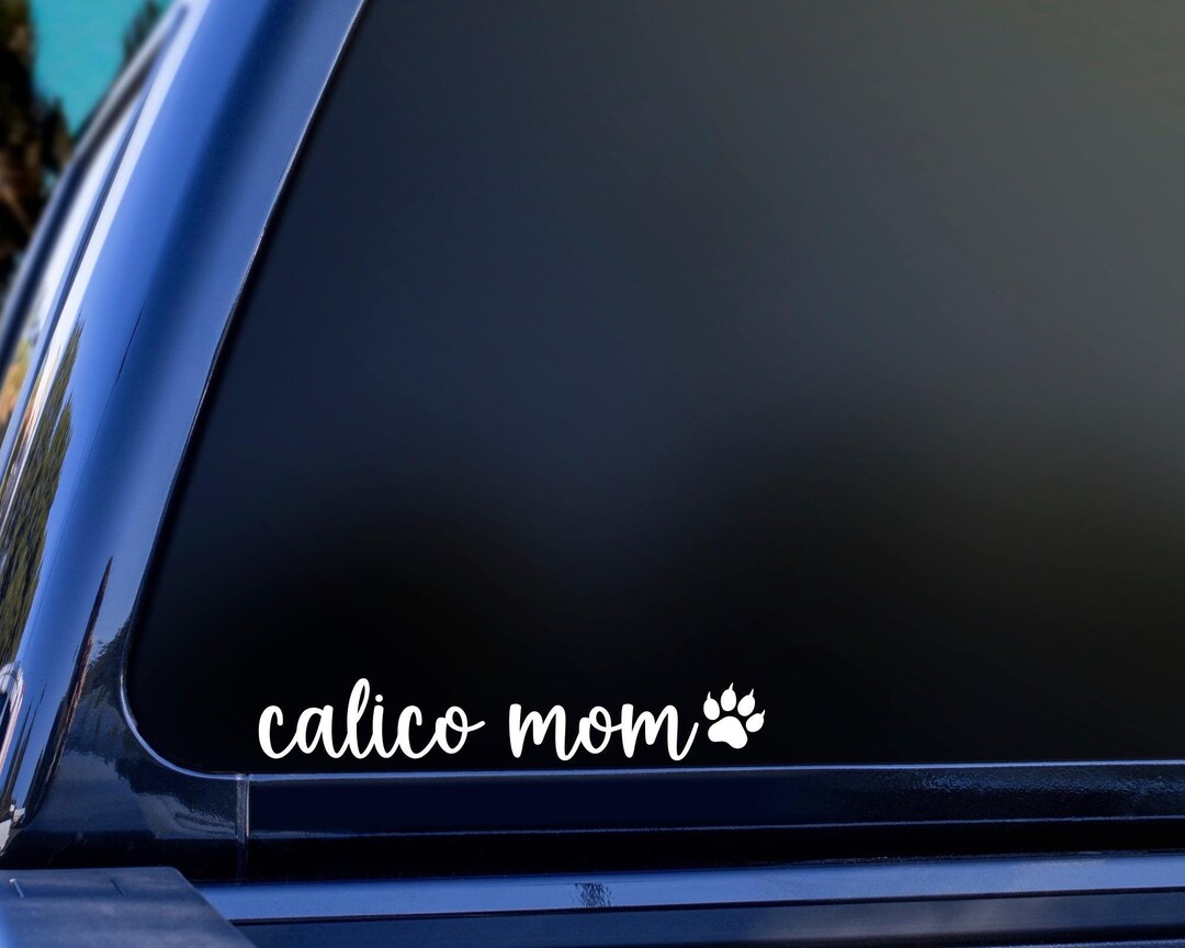 Calico Cat Mom Vinyl Decal, Calico Cat Car Decal, Calico Mom Gift ...
