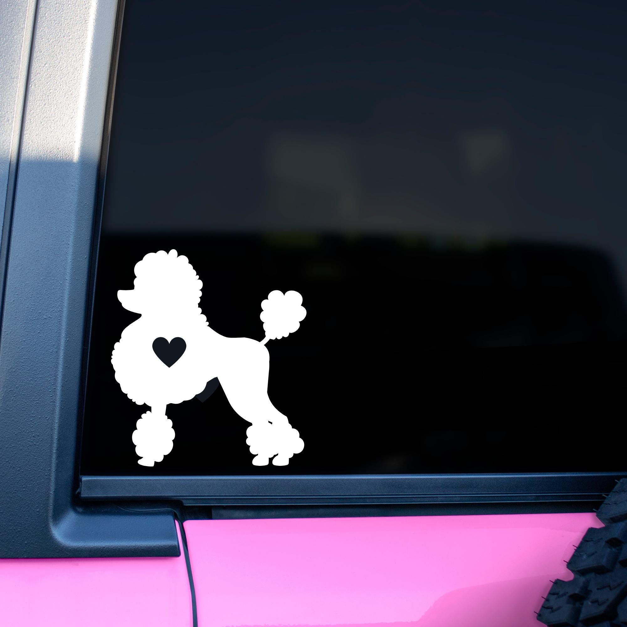 Toy Poodle Heart Decal, Toy Poodle Heart Sticker, Poodle Car Decal ...