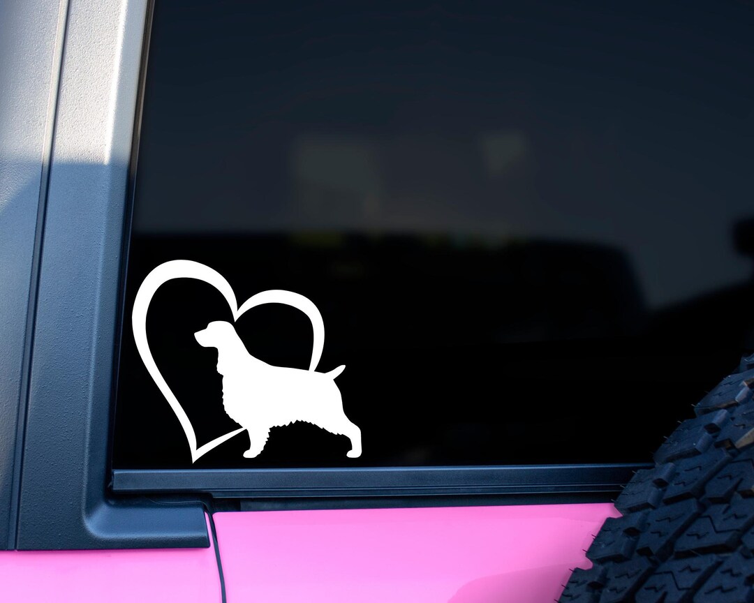 English Springer Spaniel Heart Vinyl Decal, Springer Spaniel Mom Decal ...