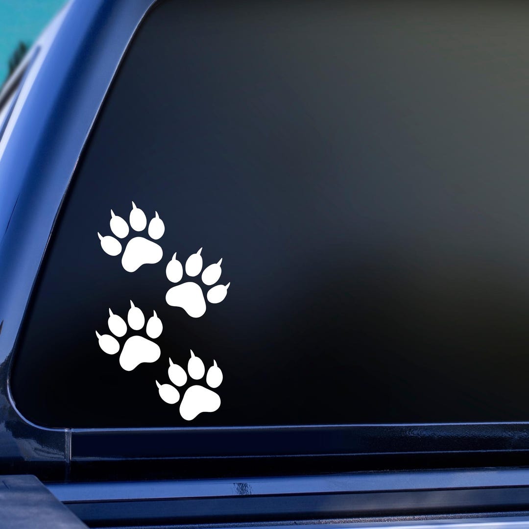 Cat Paw Print Vinyl Decal, Cat Paw Car Decal, Cat Paw Car Decal, Cat ...