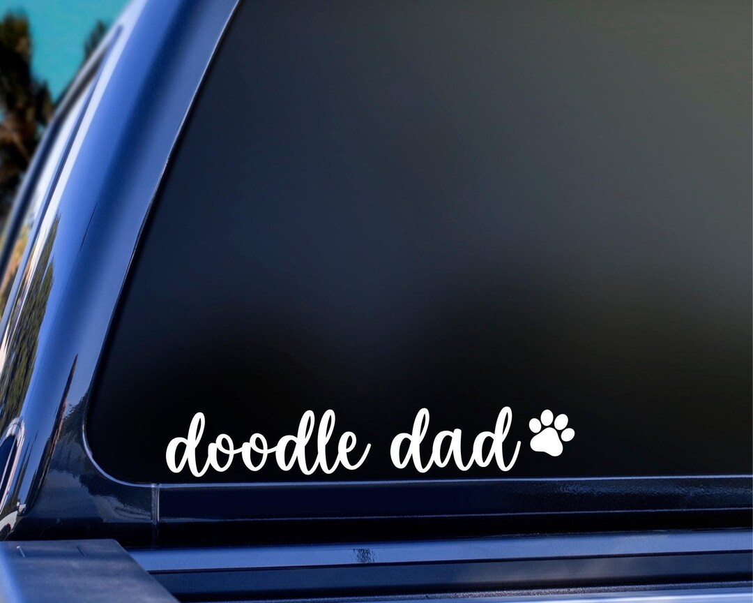 Doodle Dad Vinyl Decal, Doodle Dad Car Decal, Doodle Gift, Doodle Vinyl ...