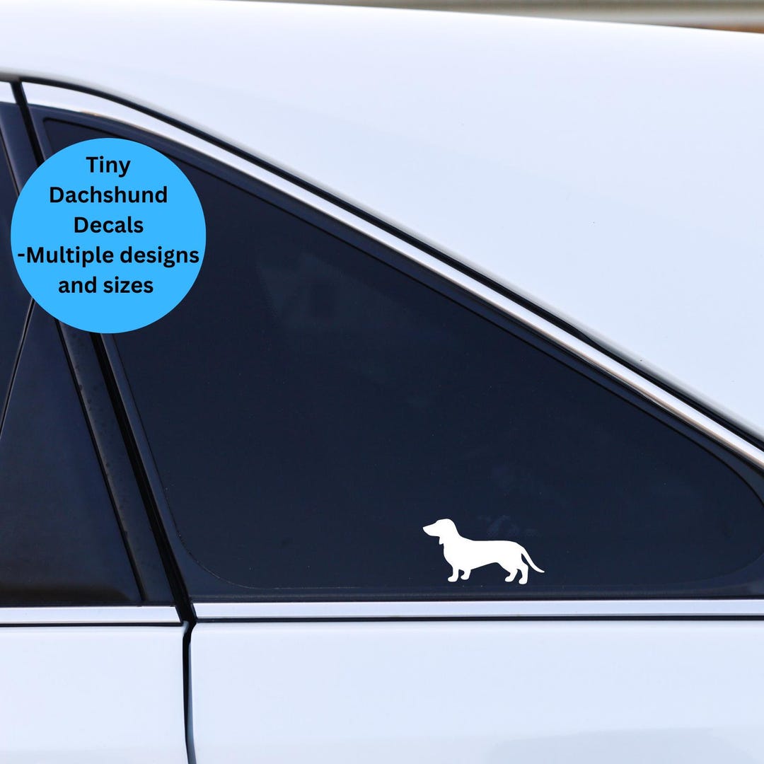 Tiny Dachshund Car Decal, Mini Dachshund Decal, Easter Egg Decal ...