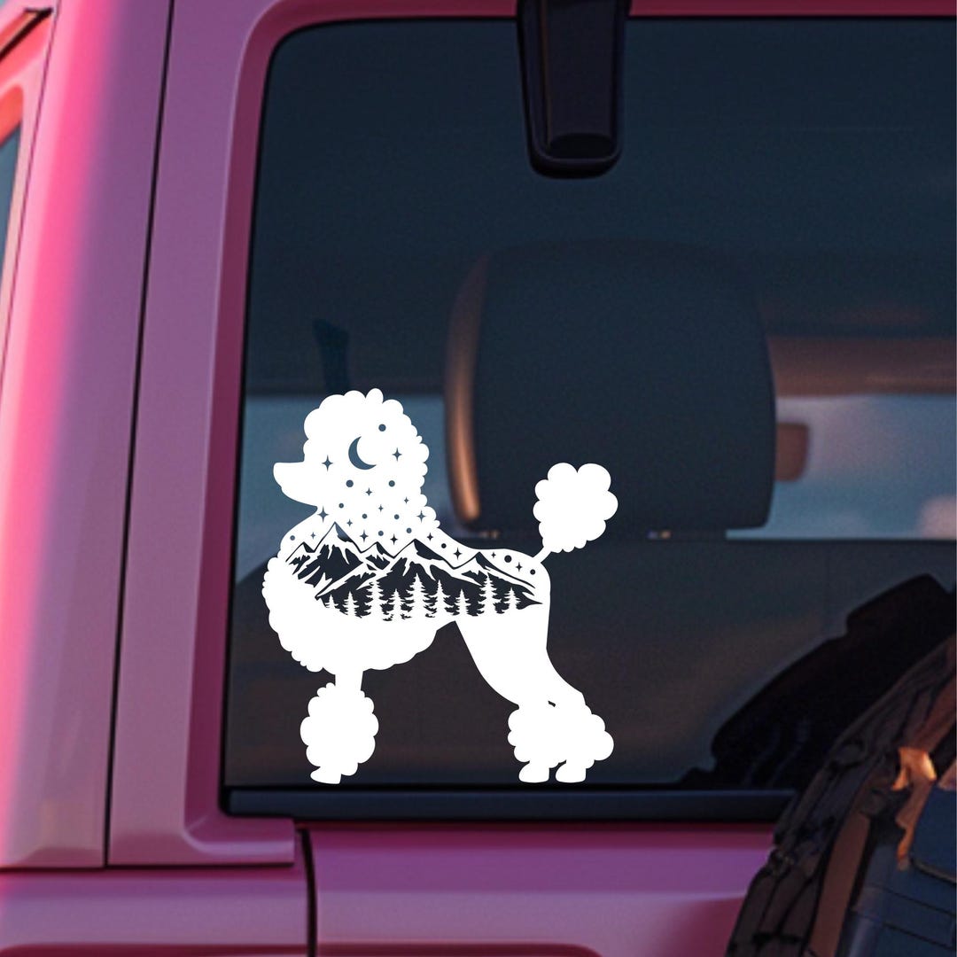 Adventure Toy Poodle Vinyl Decal: Mountain Nature Sticker - Etsy