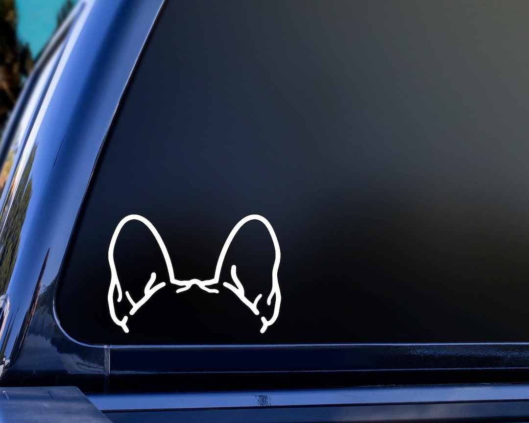 French Bulldog Ears Vinyl Decal, Frenchie Ears Car Decal, French ...