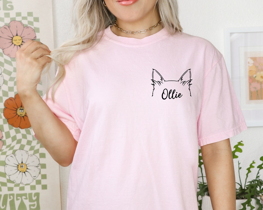 Custom Cat Ears Shirt: Personalized Cat Mom Gift - Etsy