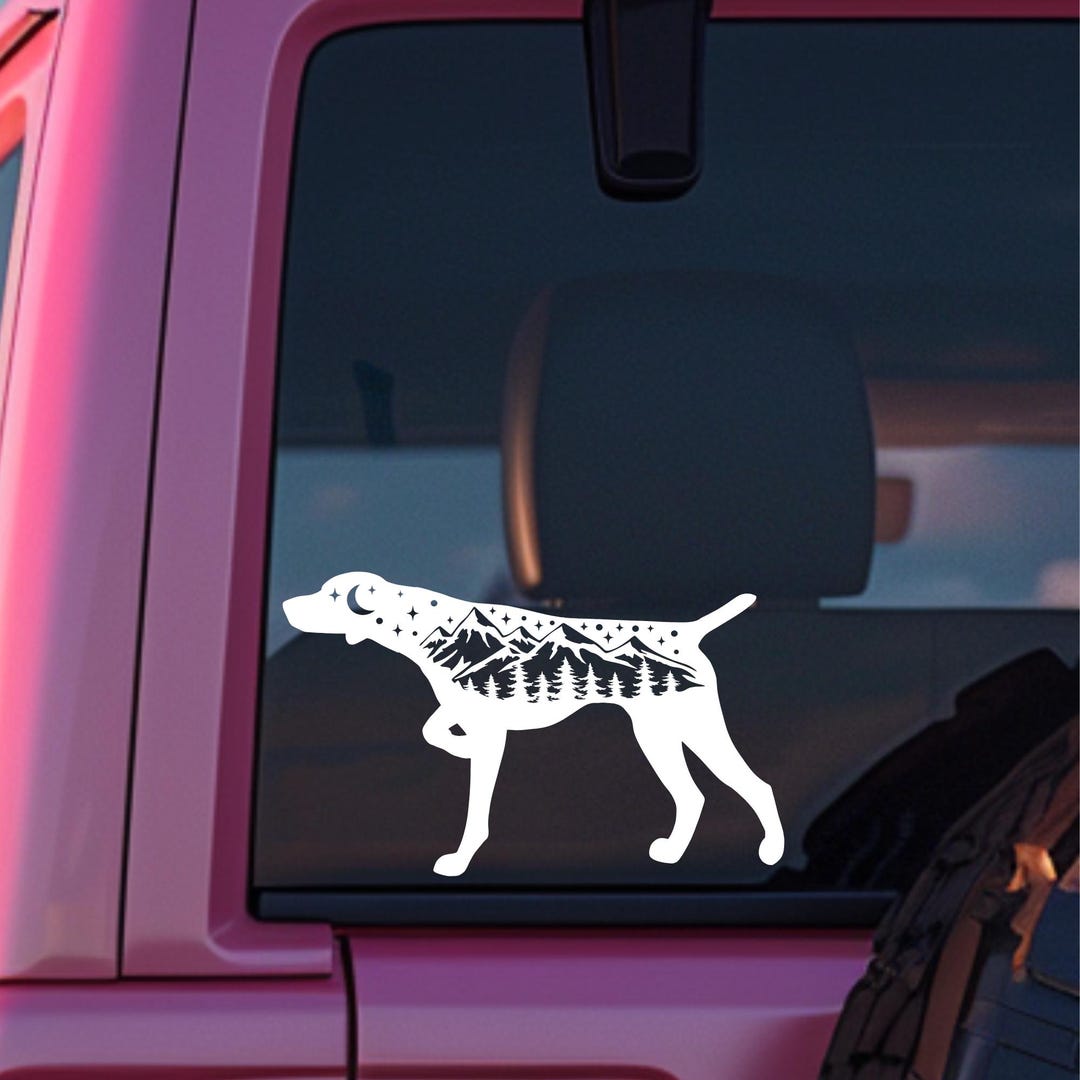 German Shorthaired Pointer Adventure Decal, GSP Mountain Decal, GSP ...