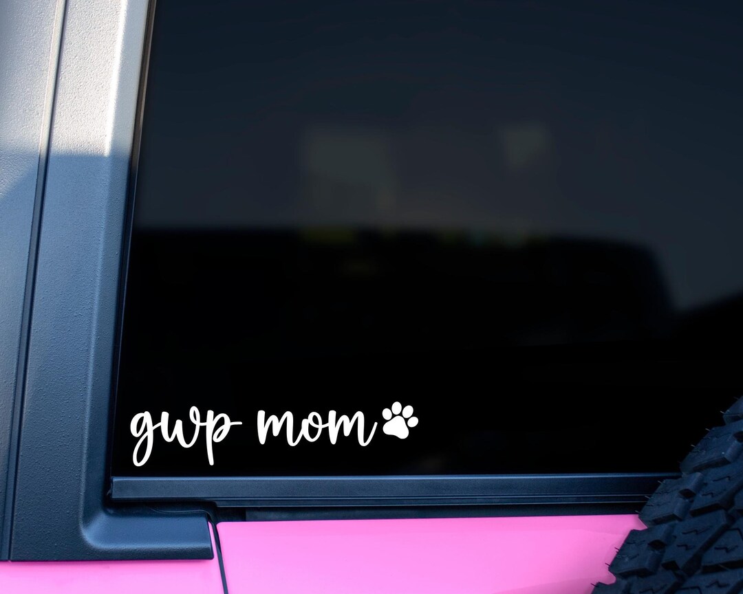 GWP Mom Vinyl Decal, German Wirehaired Pointer Car Decal, GWP Gift ...